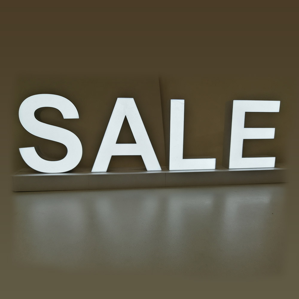 White Assembled Channel Letter Track Installation (Magnetic Counter ...