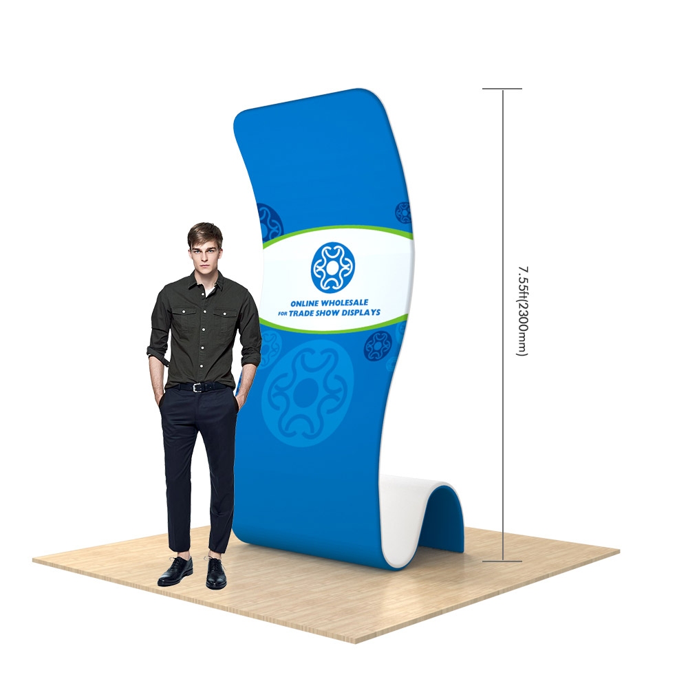 Snake Fabric Tension Display Stands Aluminum Frame Trade Show Display