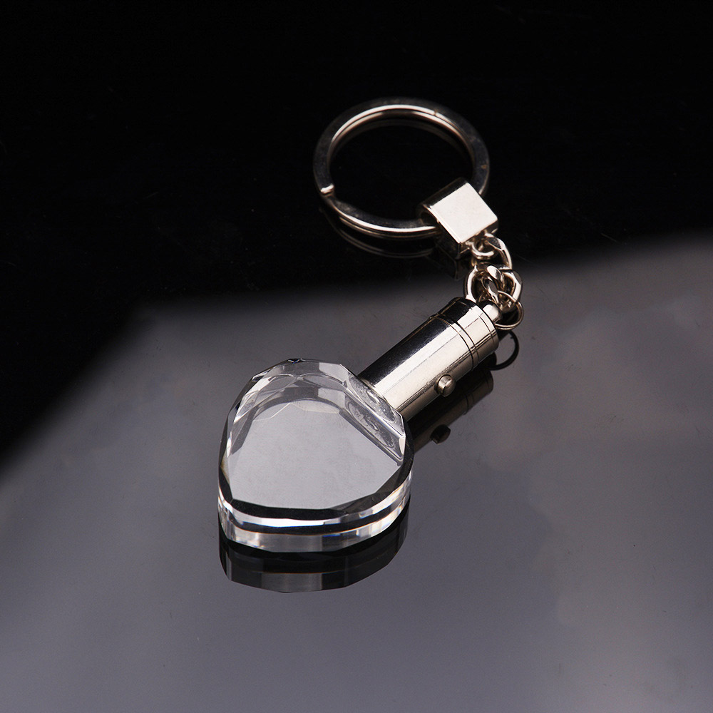 10 Pack Crystal Key Rings Personalized Crystal Heart Keychain with LED ...
